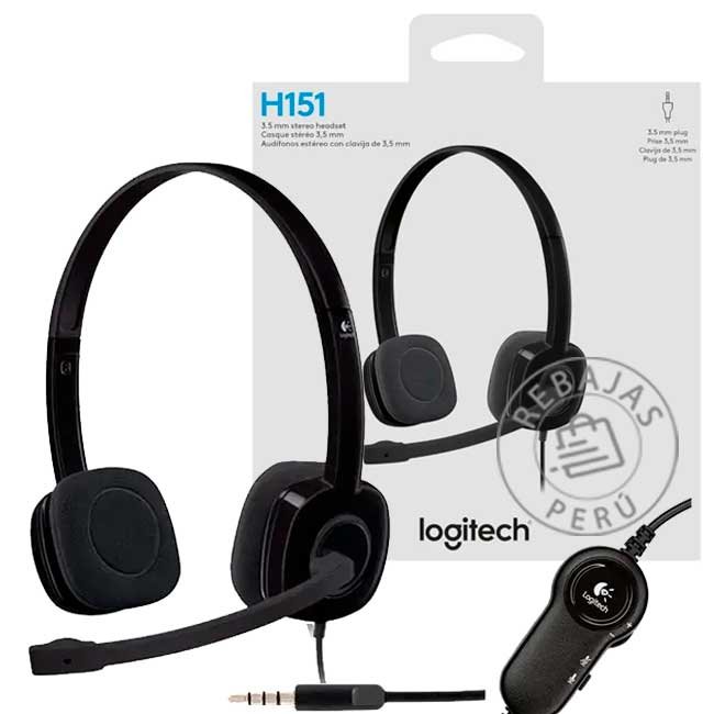 Logitech H151 Audífono con Micrófono 3.5mm con Cancelación de Ruido ...