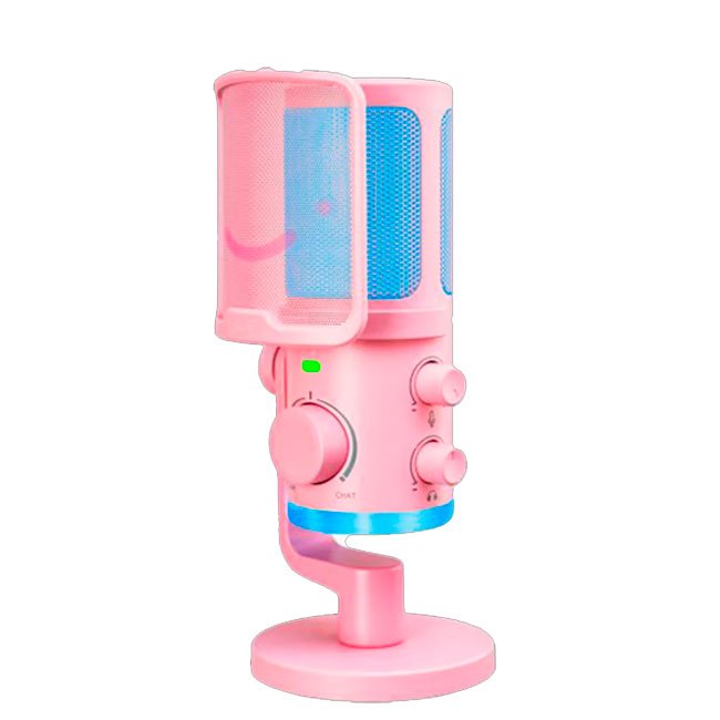 Micrófono Fifine AM6 Pink Condensador, USB-C, Cardioide, RGB y Soporte ...