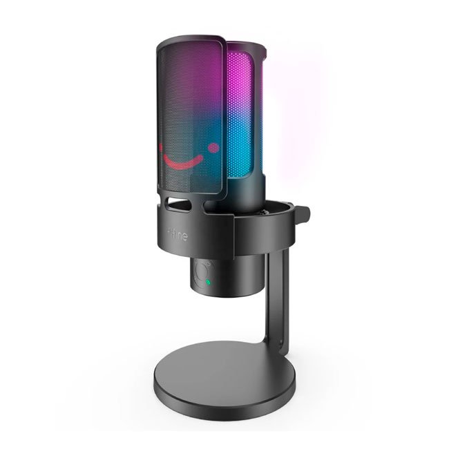 Micrófono Fifine A8 Plus Negro Condensador USB con RGB y 4 Patrones ...