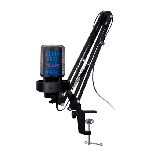 Micrófono Fifine A8T Black Condensador con Brazo, USB-C, 4 Patrones ...